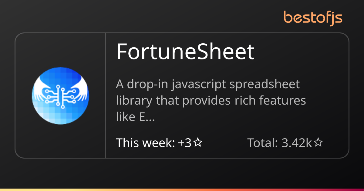 Best of JS • FortuneSheet