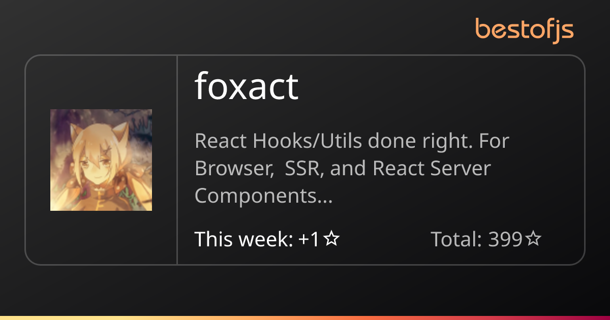 Best of JS • foxact