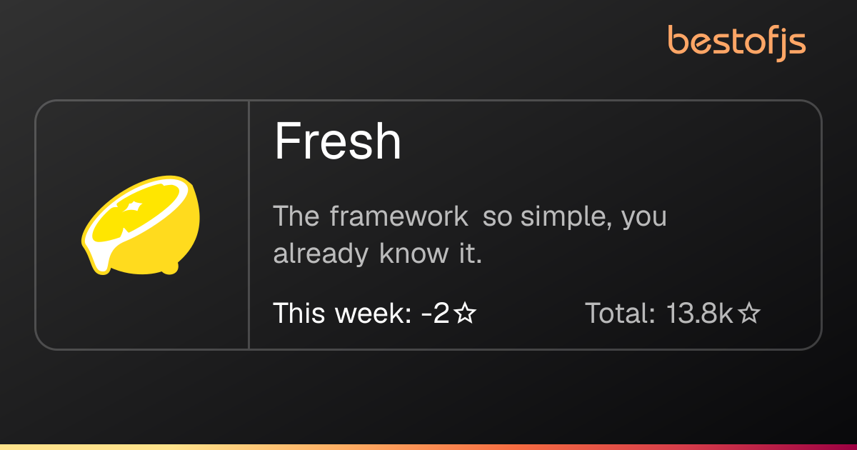 Best of JS • Fresh