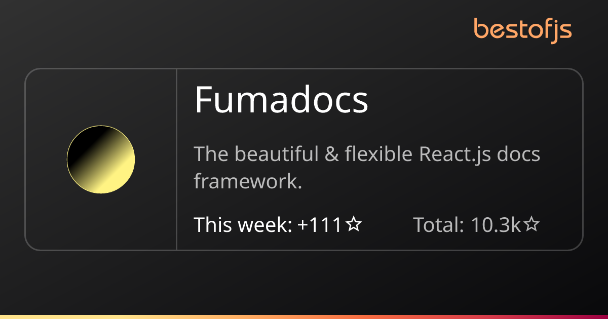 Best of JS • Fumadocs