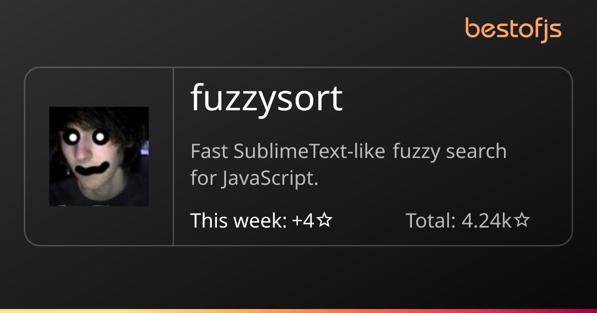 Best of JS • fuzzysort