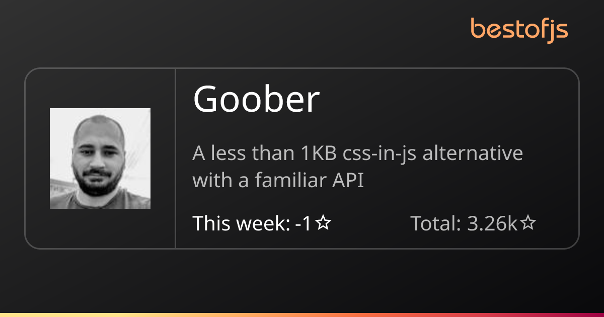 Best of JS • Goober