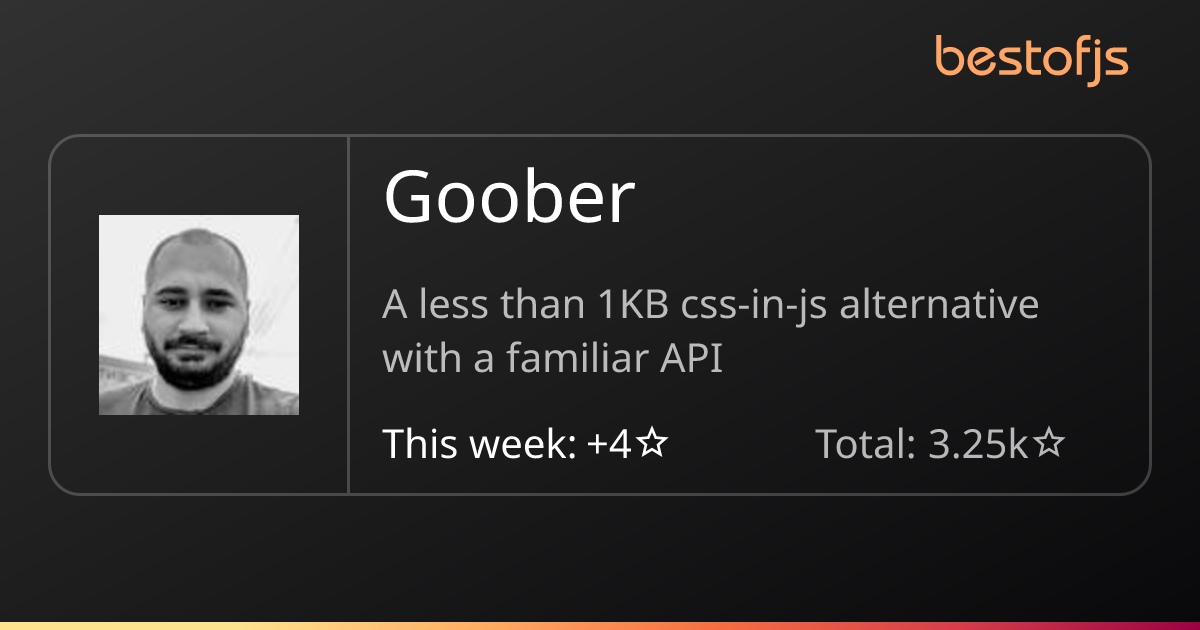 Best of JS • Goober