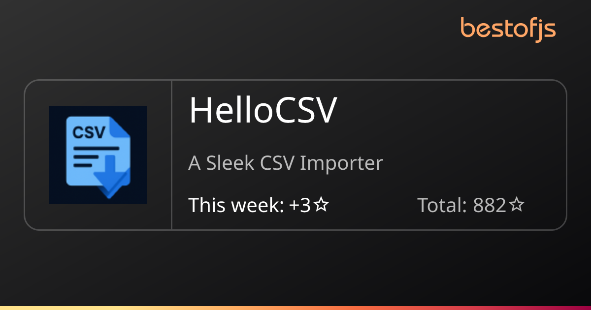 Best of JS • HelloCSV