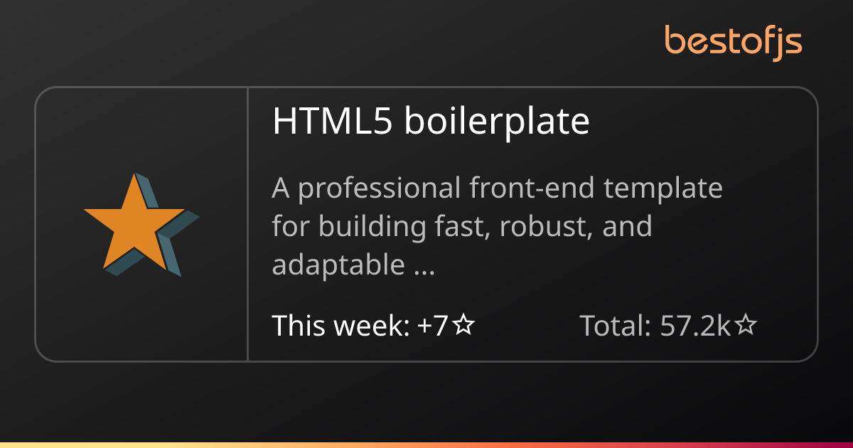 Best of JS • HTML5 boilerplate