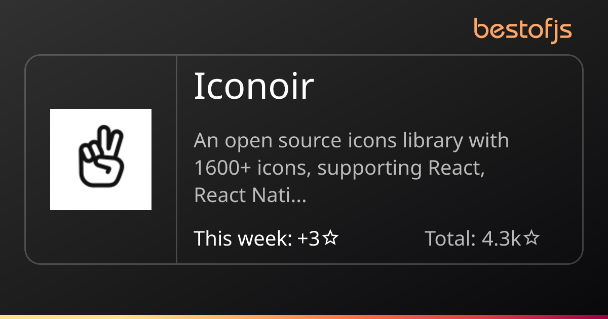 Best of JS • Iconoir