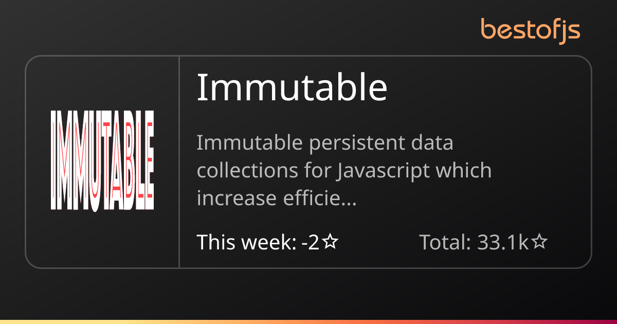 Best of JS • Immutable