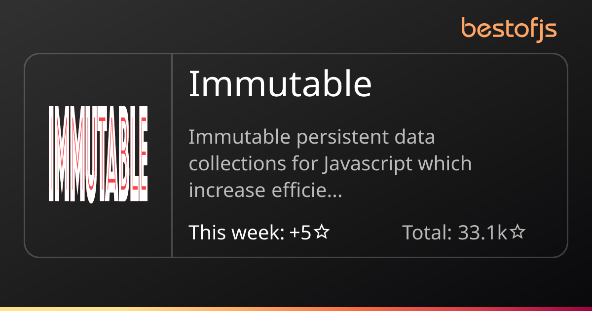 Best Of Js • Immutable 