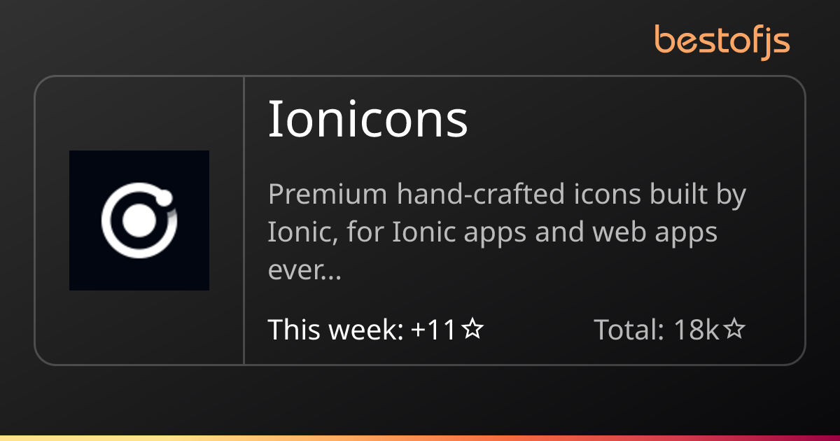Best of JS • Ionicons