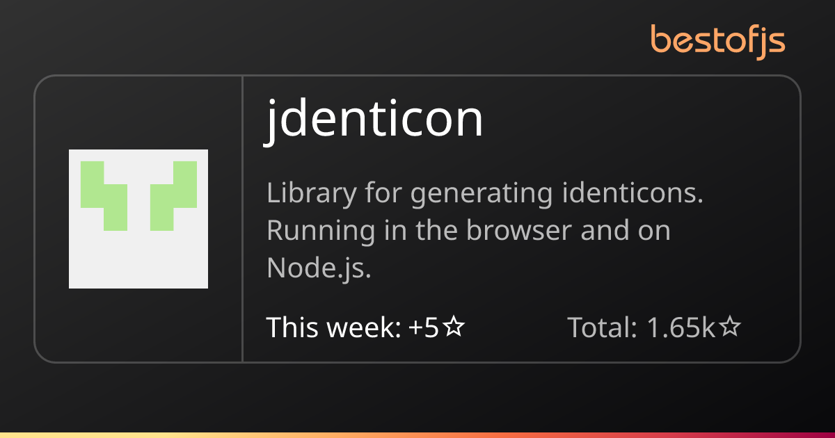 Best of JS • jdenticon