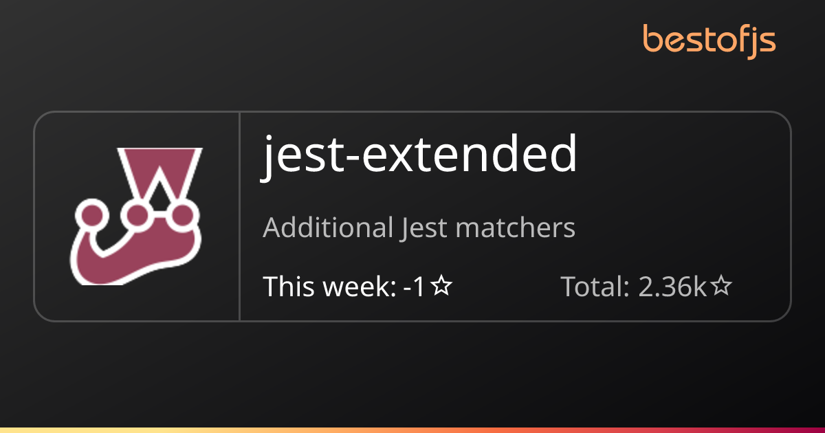 Best of JS • jest-extended