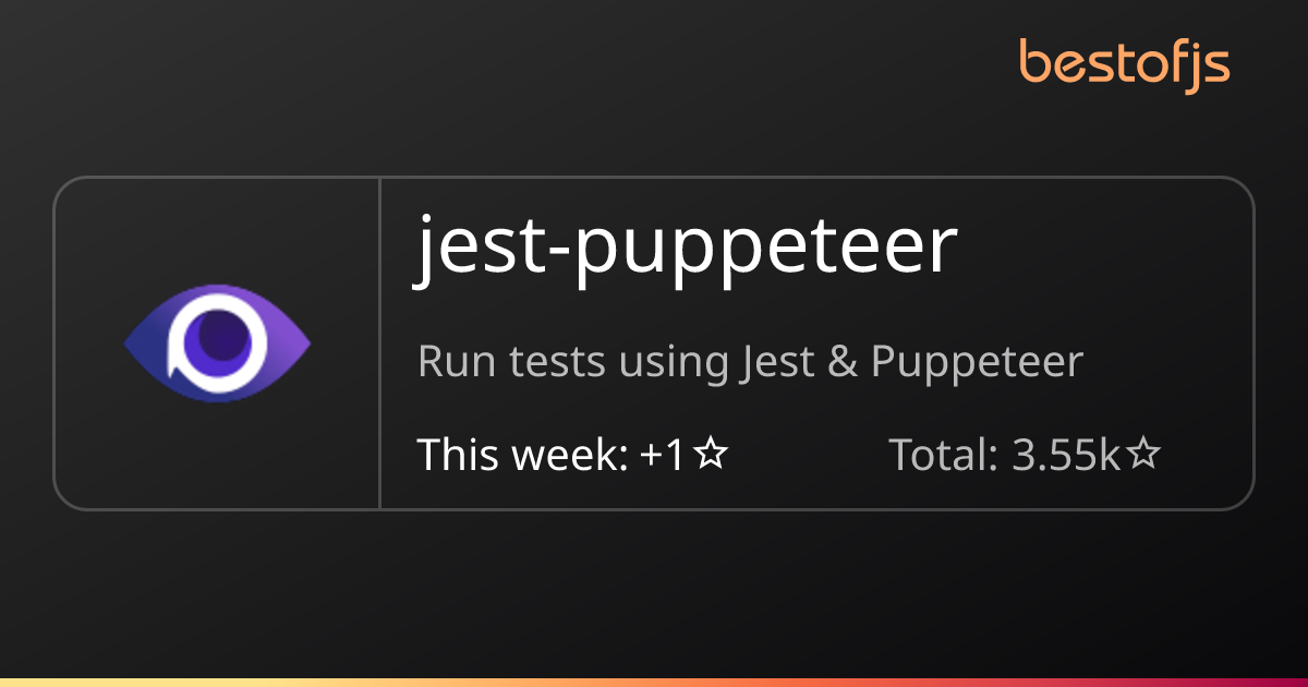 Best of JS • jest-puppeteer