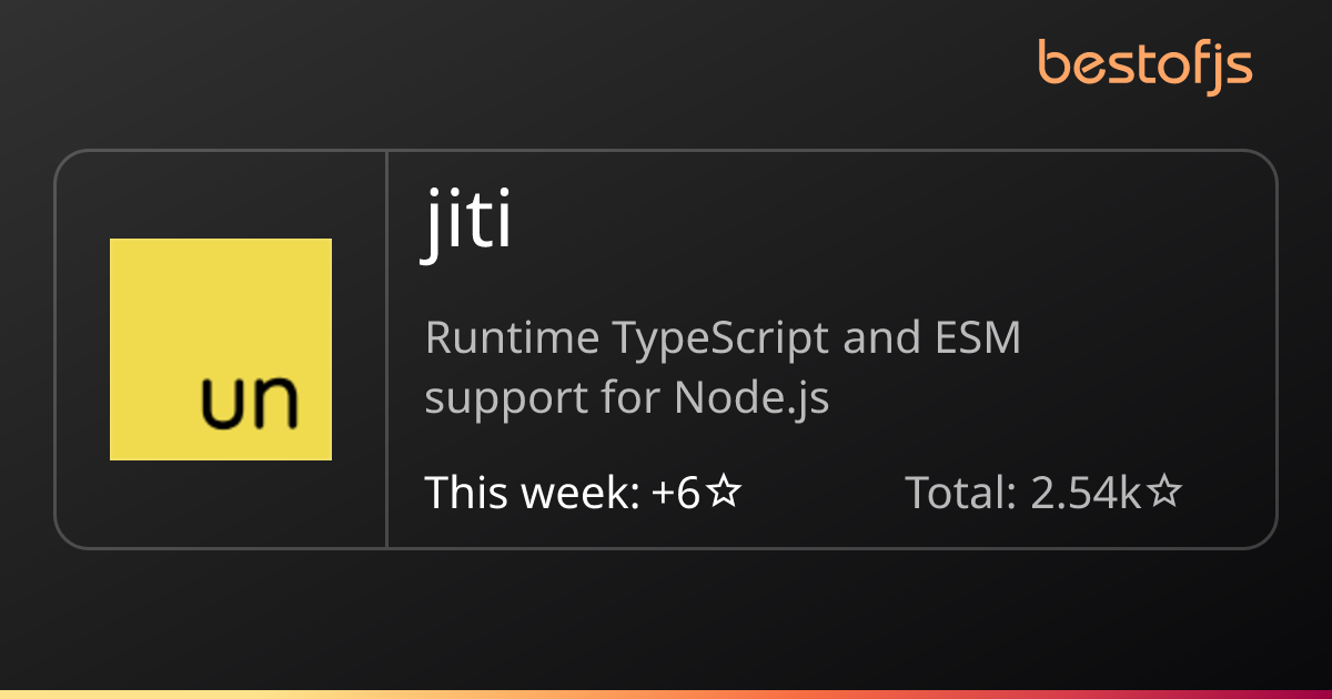 Best of JS • jiti
