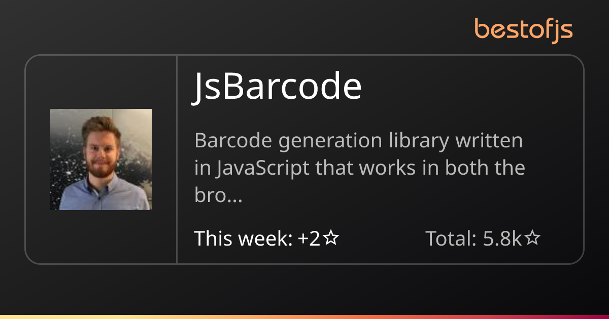Best of JS • JsBarcode