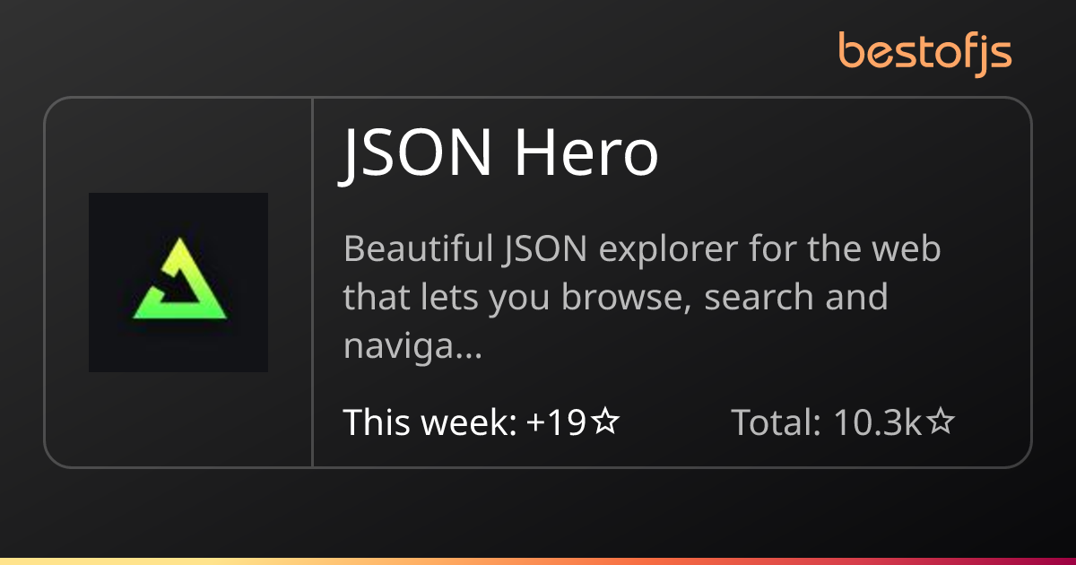 Best Of Js • Json Hero 