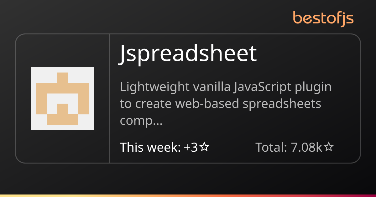 Best of JS • Jspreadsheet