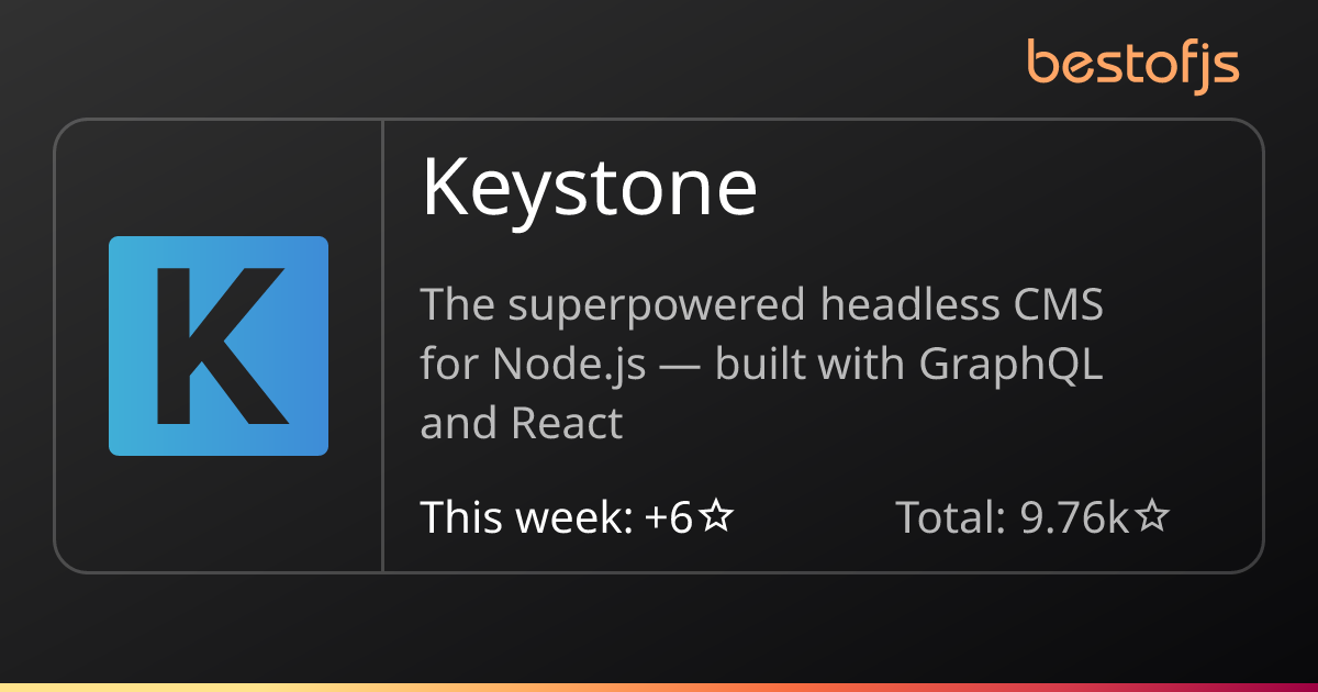 Best of JS • Keystone