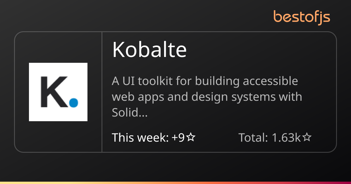 Best of JS • Kobalte