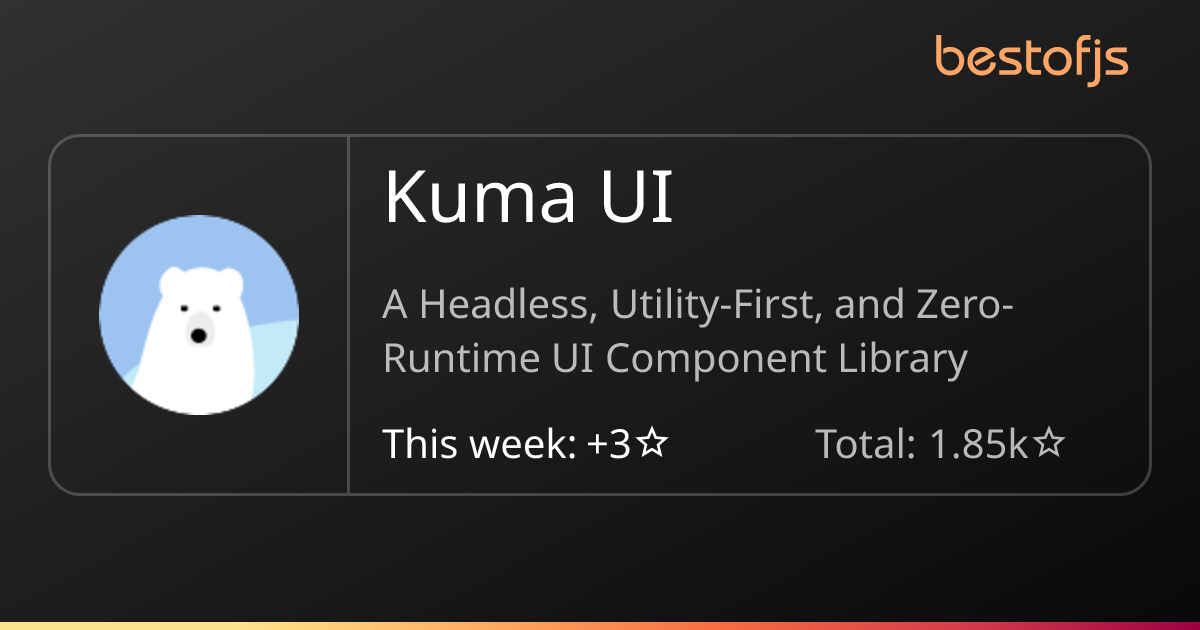 Best of JS • Kuma UI