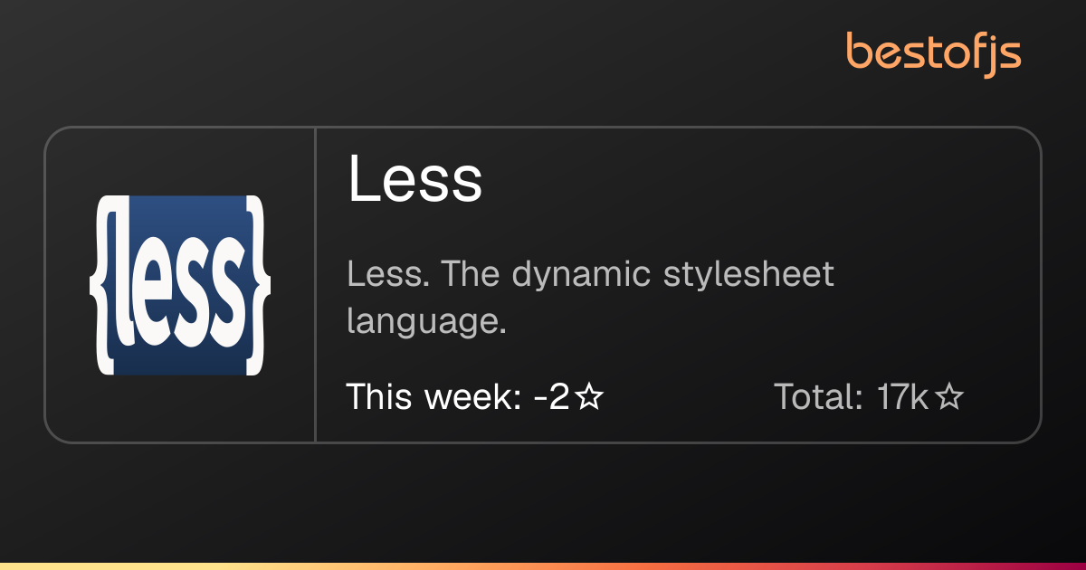 Best of JS • Less