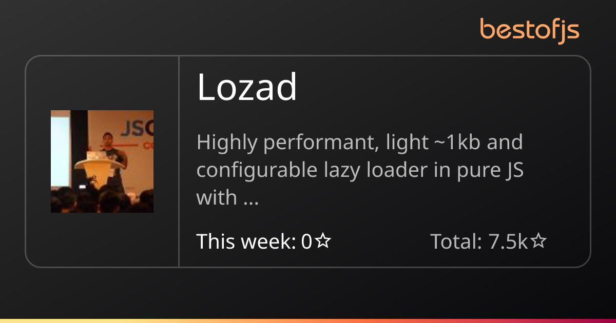 Best of JS • Lozad