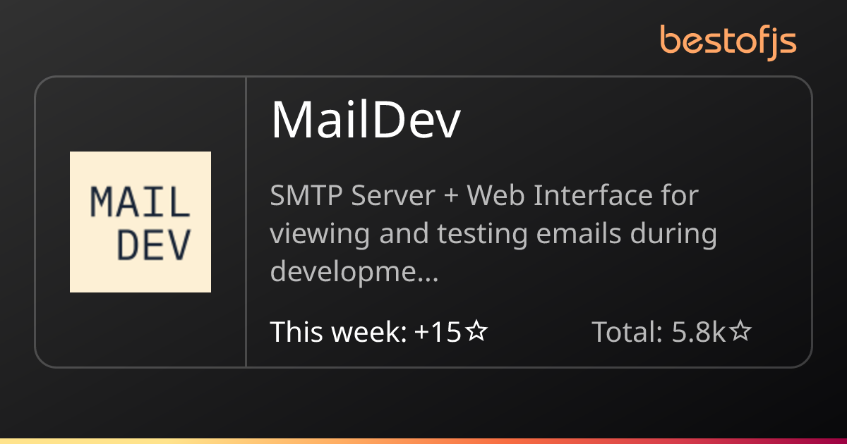 Best of JS • MailDev