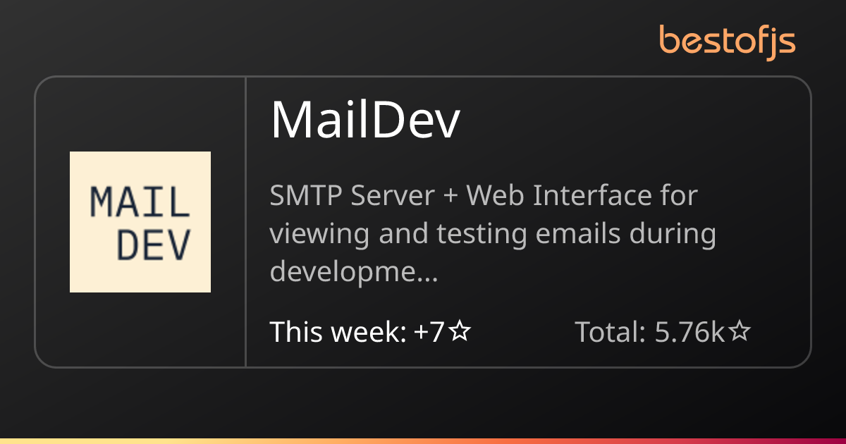 Best of JS • MailDev