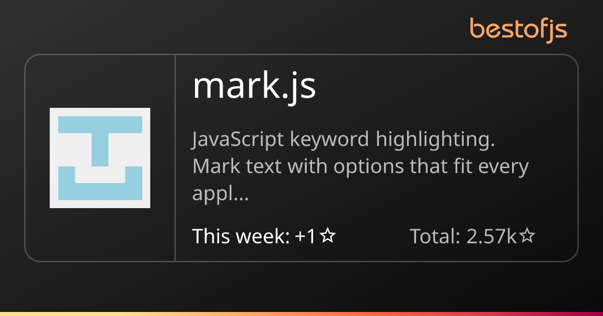 Best of JS • mark.js