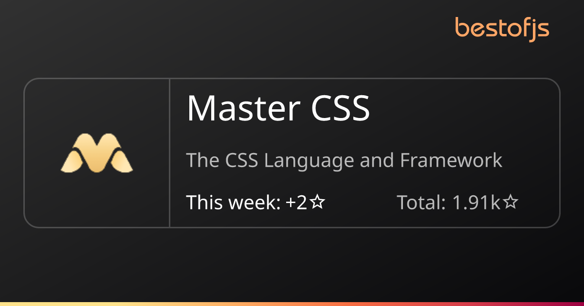 Best of JS • Master CSS Best of JS • Master CSS