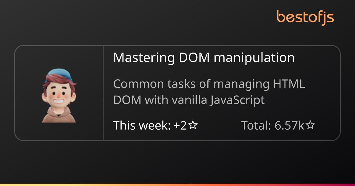 Best of JS • Mastering DOM manipulation Best of JS • Mastering DOM manipulation