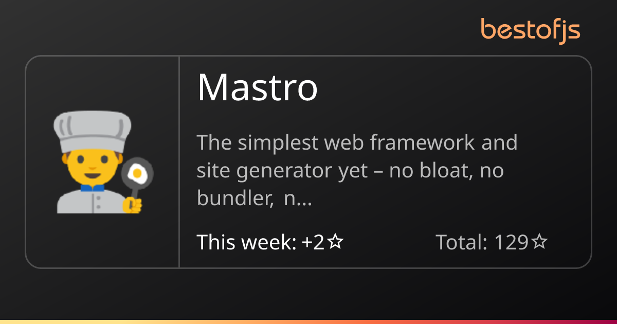 Best of JS • Mastro