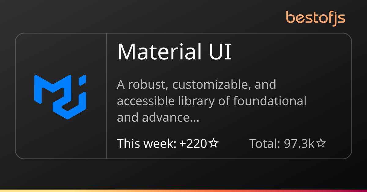 Best of JS • Material UI