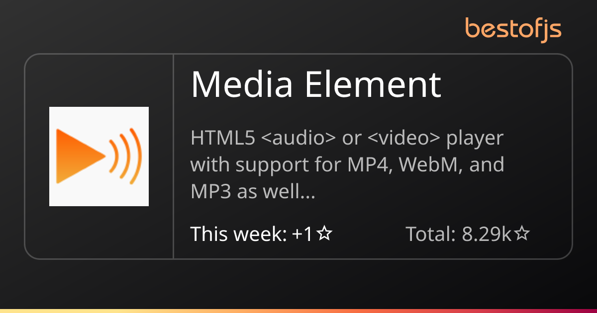 Best of JS • Media Element