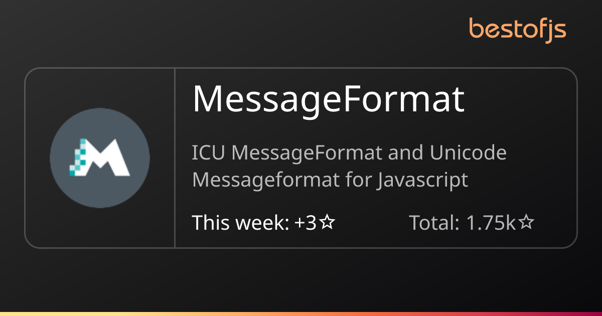 Best of JS • MessageFormat