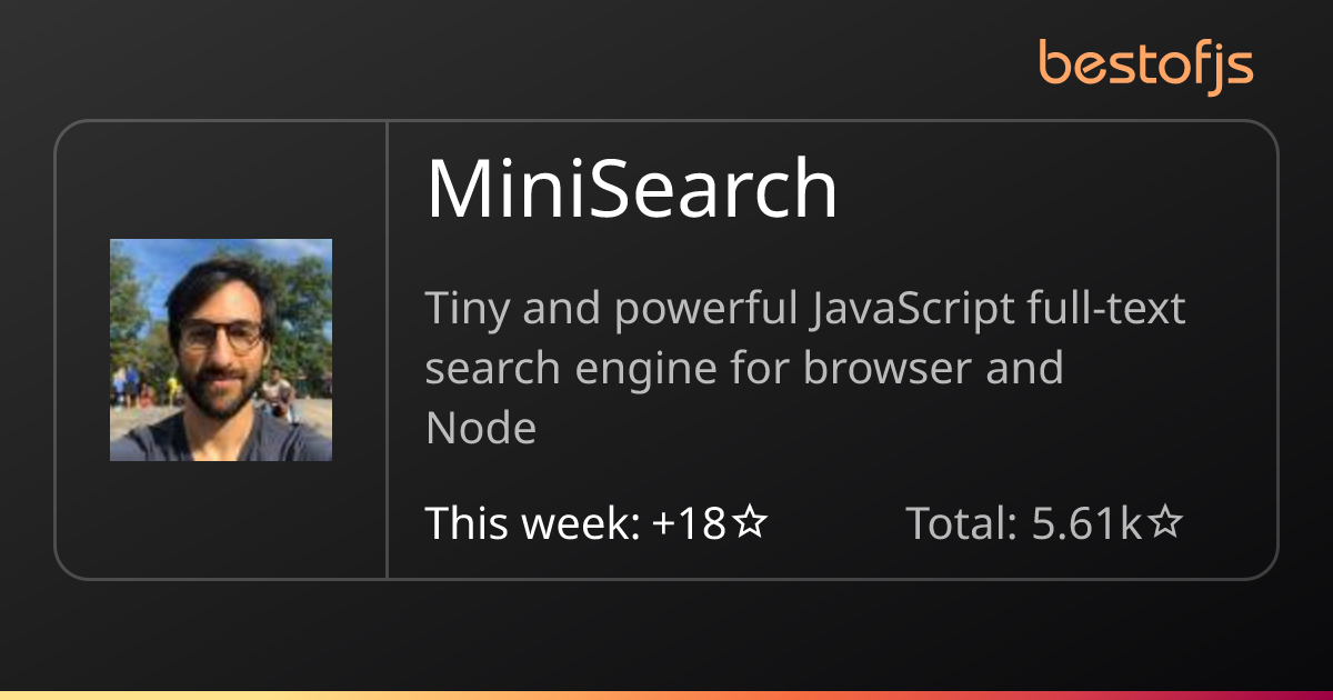 Best of JS • MiniSearch