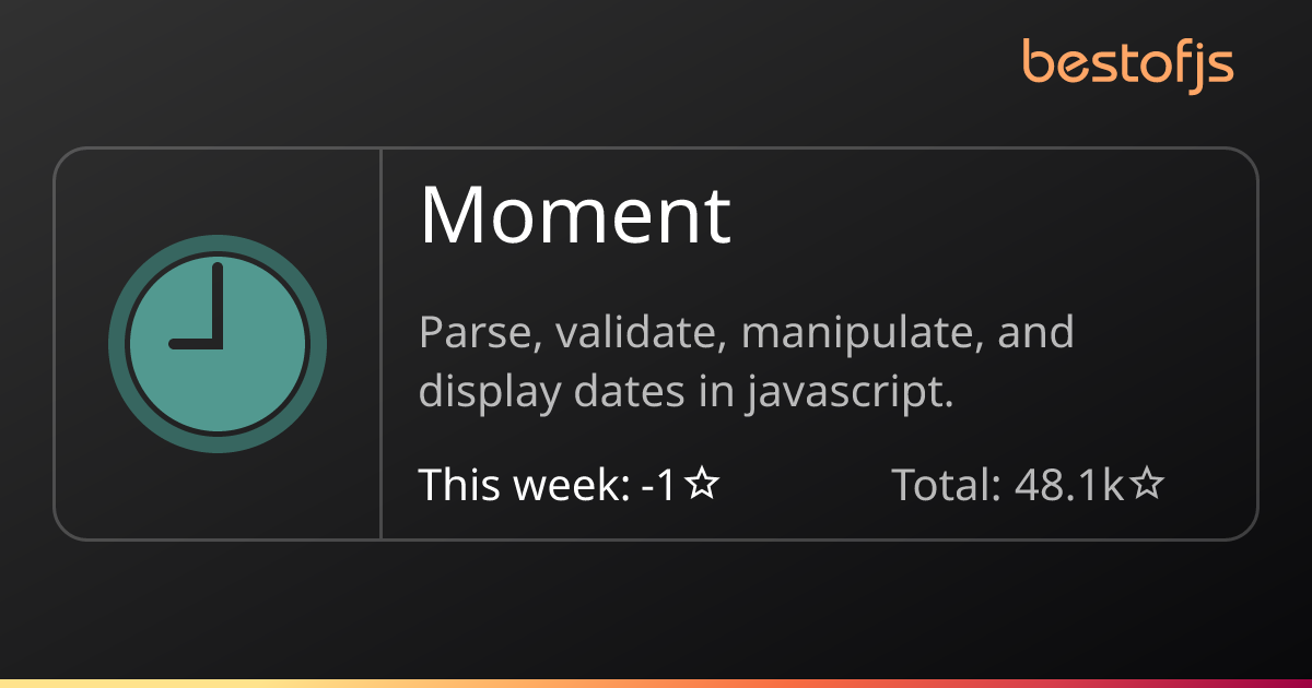 Best of JS • Moment