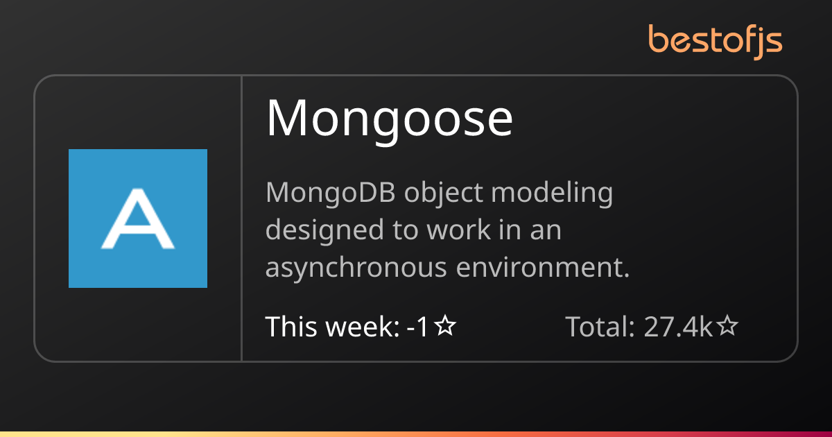 Best of JS • Mongoose