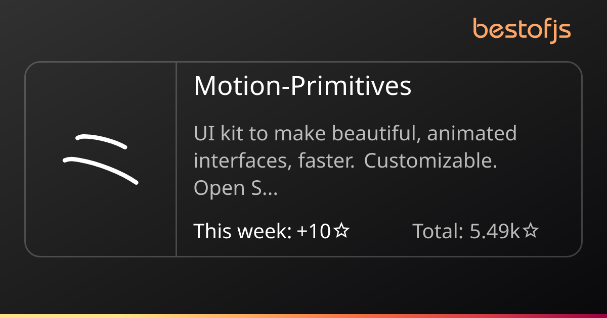 Best of JS • Motion-Primitives