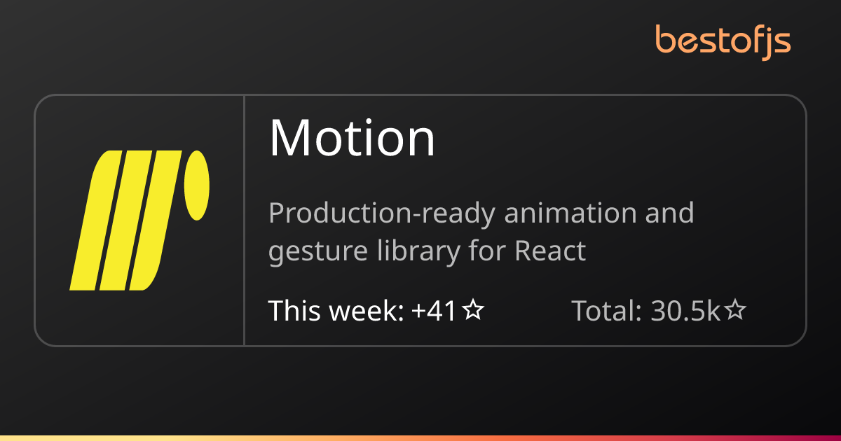 Best of JS • Motion