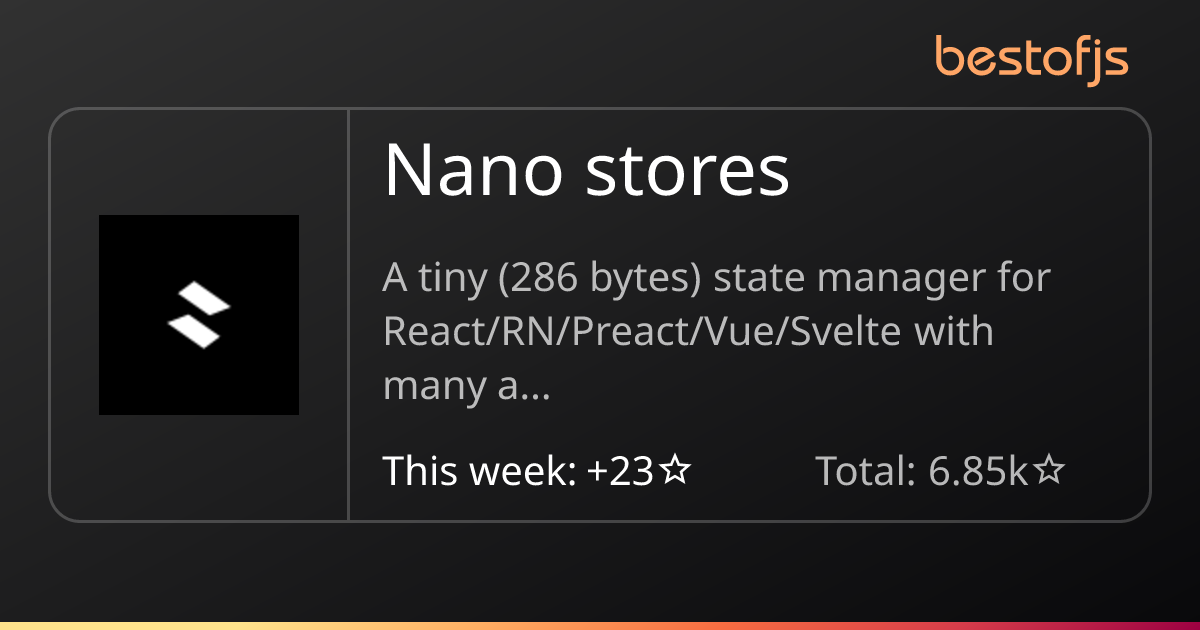 Best of JS • Nano stores