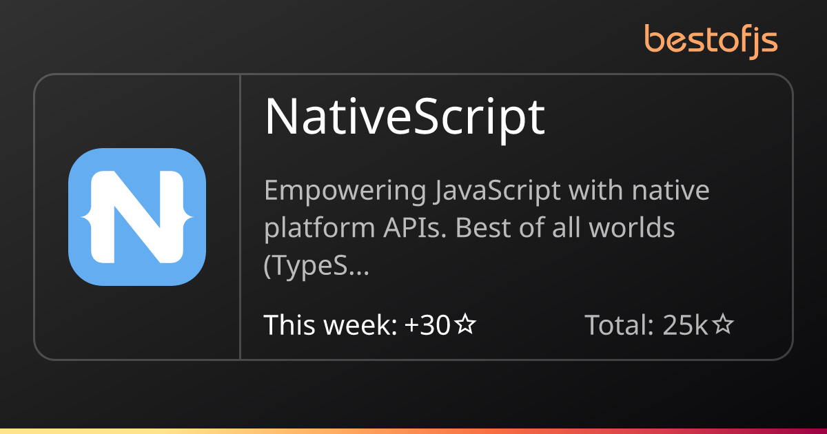Best Of Js • Nativescript 4004