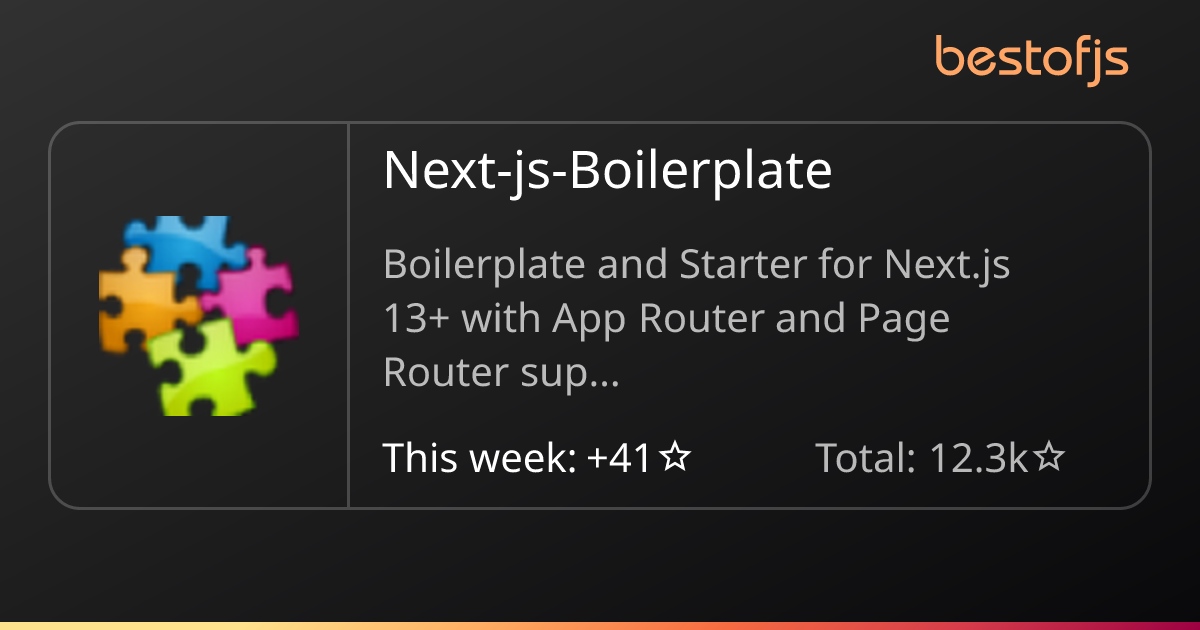 Best of JS • Next-js-Boilerplate