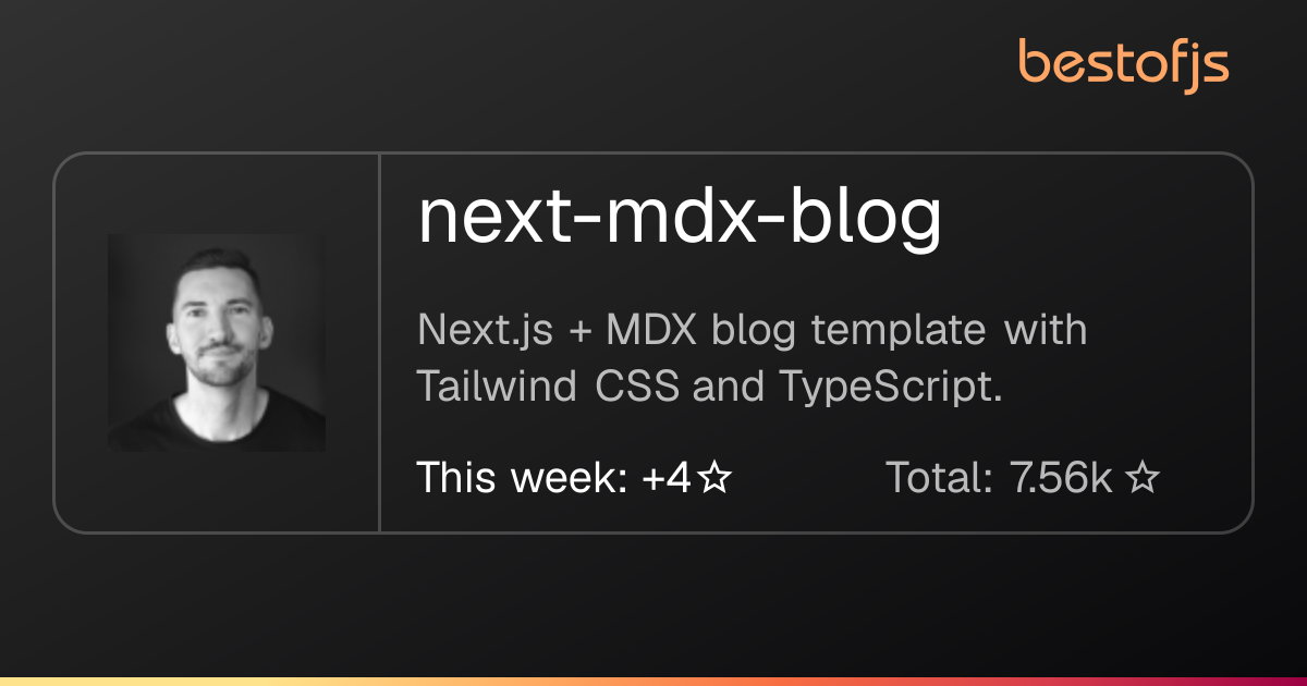 Best of JS • next-mdx-blog