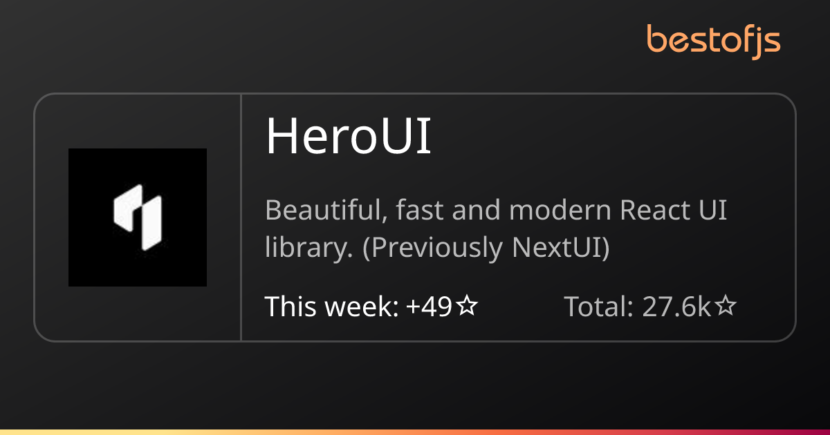 Best of JS • HeroUI