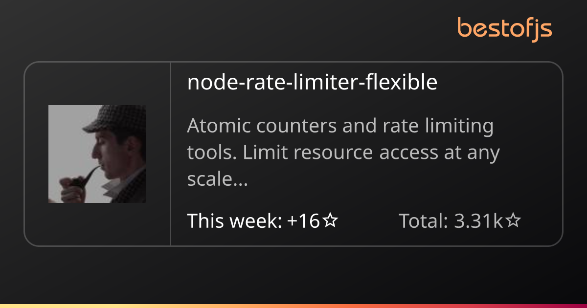 Best of JS • node-rate-limiter-flexible Best of JS • node-rate-limiter-flexible
