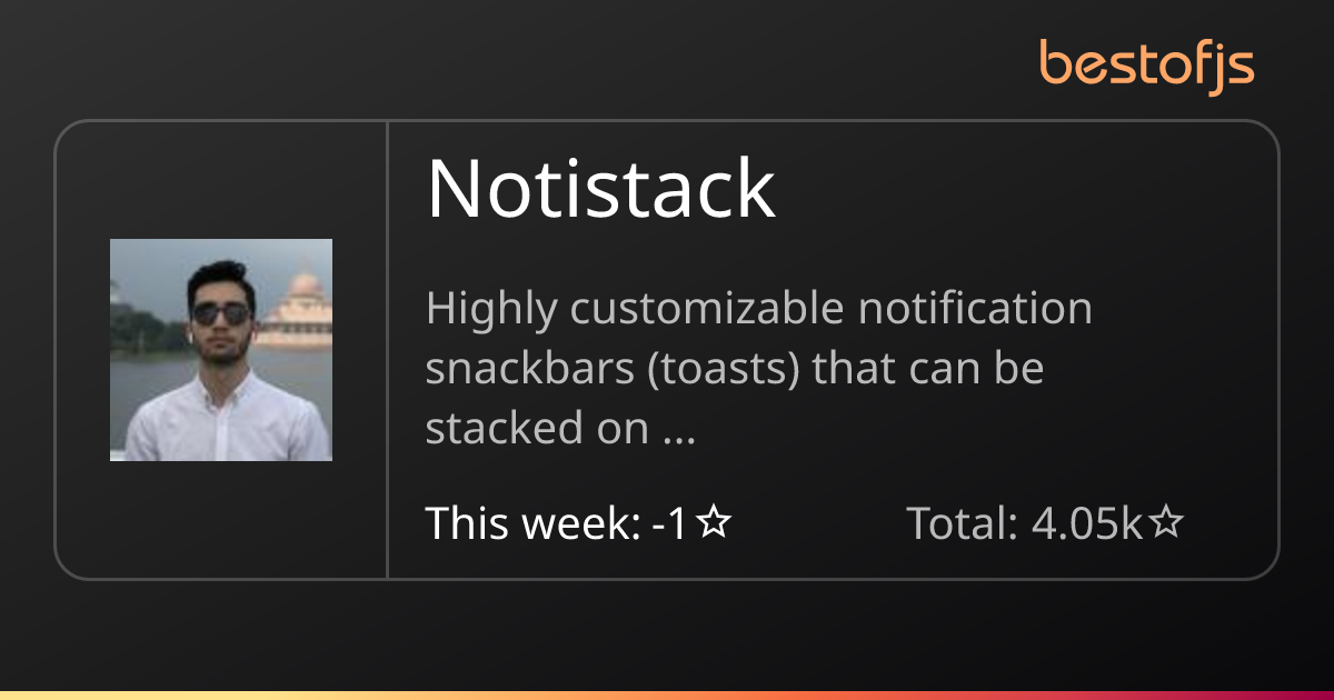Best of JS • Notistack