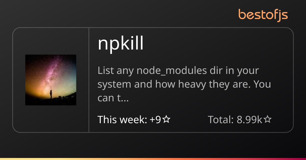 Best of JS • npkill