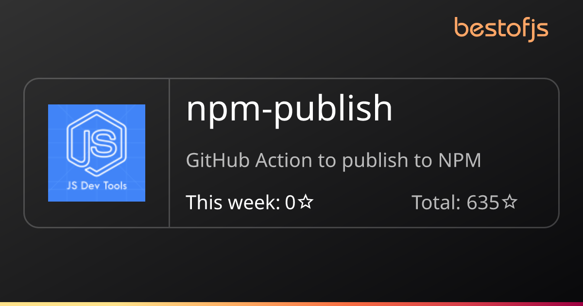 Best of JS • npm-publish Best of JS • npm-publish
