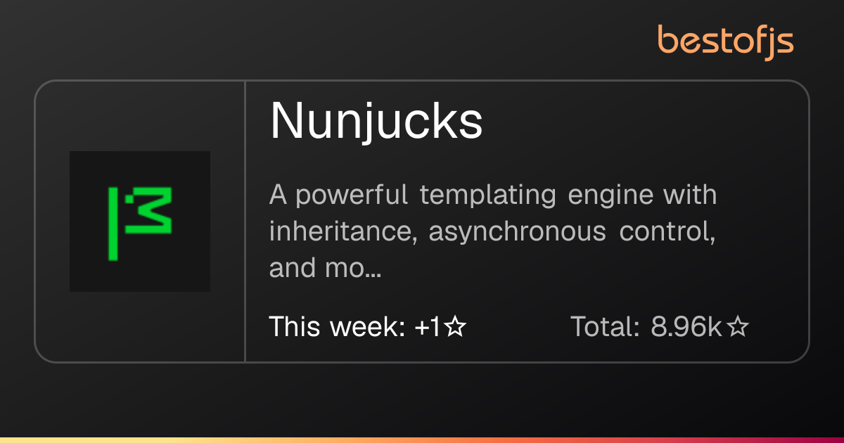 Best of JS • Nunjucks