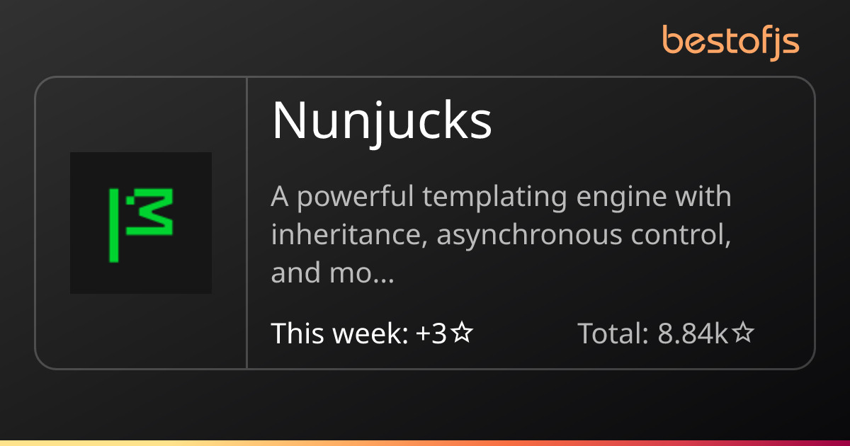 Best of JS • Nunjucks